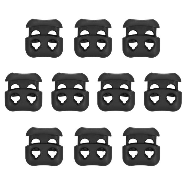 【本商品は海外出荷】お届けは通常20-30日を頂いております。カラー: 黒; 材質: プラスチック; パッキングリスト: 10 x プラスチックトグルストッパー穴径:4 mm; 全体サイズ:16.5x12.5x8 mm(L x WxH)PP...