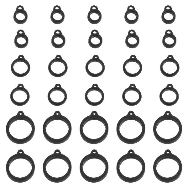 【本商品は海外出荷】お届けは通常20-30日を頂いております。仕様：カラー：黒色、素材：シリコン、サイズ：外径12/17/24mm（0.5/0.7/0.9"）、内径8/13/20mm（0.3/0.5/0.8"）、高さ6/6/7mm（0.2/...