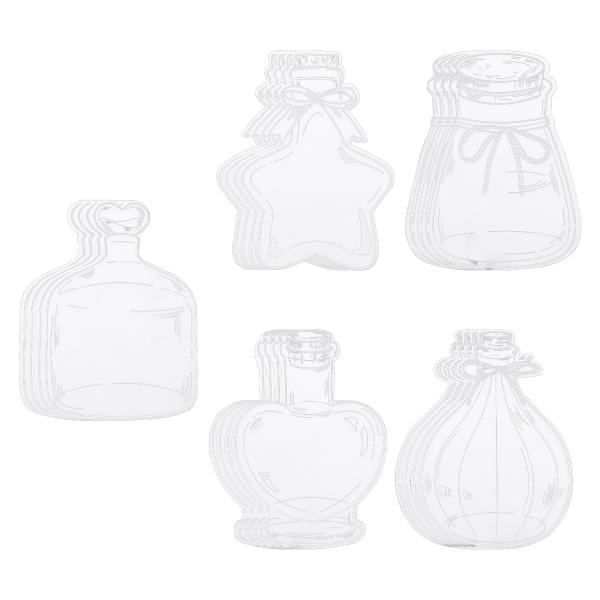 【本商品は海外出荷】お届けは通常20-30日を頂いております。材質：PETプラスチック、外観：ウィッシングボトル(5個の形状が含まれます)、幅: 14.3 cm（具体的な寸法については画像を参照してください）、長さ: 10 cm（具体的な寸...