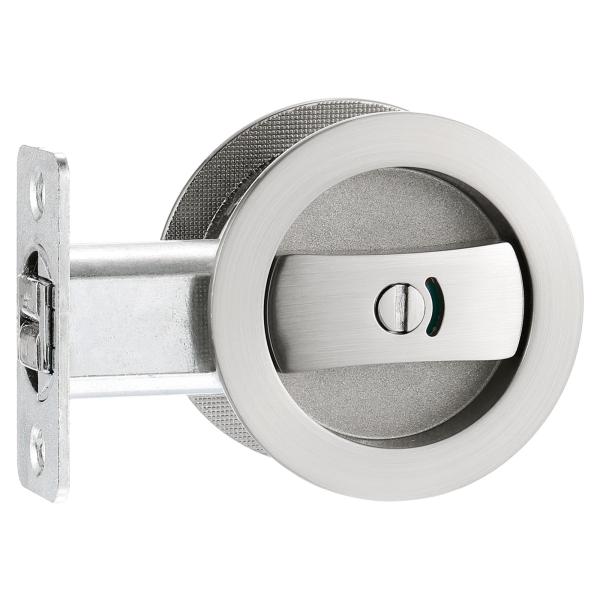 【本商品は海外出荷】お届けは通常20-30日を頂いております。丸型引き手の直径は74 mm、取り付け穴の直径は6 mm、バックセットは60 mmです。厚さ35-55 mmのドアに適しています。(注意：ドアパネルの厚さに応じて鉄棒を切断できま...