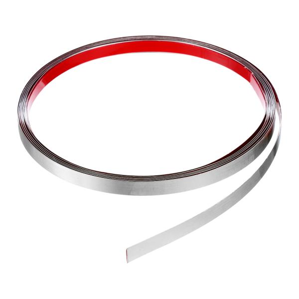 【本商品は海外出荷】お届けは通常20-30日を頂いております。サイズ - 幅：10mm / 0.39"、全長：3.0m / 9.8ft、厚さ：0.4mm / 0.016"、素材：ステンレススチール、特徴：自己接着、表面：ミラーフィニッシュ（...