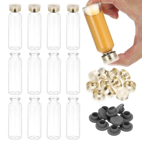 【本商品は海外出荷】お届けは通常20-30日を頂いております。用途：これらのガラスビアルは複数の保管機能を持ち、固体、液体、粉末の物質を簡単に保持できます。エッセンシャルオイルや香水などの液体の保管に最適であり、また、培地、試クスリ、実験室...