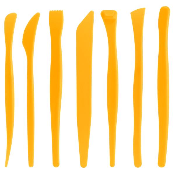 【本商品は海外出荷】お届けは通常20-30日を頂いております。サイズ - 全長: 16.3/16/16/16.3/15/15/16cm / 6.4"/6.3"/6.3"/6.4"/5.9"/5.9"/6.3"。粘土ツールセットには7つのスタ...