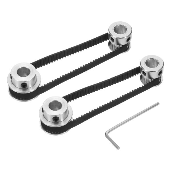 【本商品は海外出荷】お届けは通常20-30日を頂いております。パッケージ内容: 30歯同期ホイール2個、20歯同期ホイール2個、タイミングベルト2本（長さ200mm幅6mm）、ネジ4本、M2六角レンチ1本が含まれています。素材: 同期ホイー...