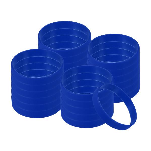 【本商品は海外出荷】お届けは通常20-30日を頂いております。カラー：ディープブルー；素材：ゴム；ブレスレット周囲：20cm/7.9"；幅：1.2cm/0.5"；梱包リスト：100個 x シリコンリストバンド利点：シリコン素材で作られており...