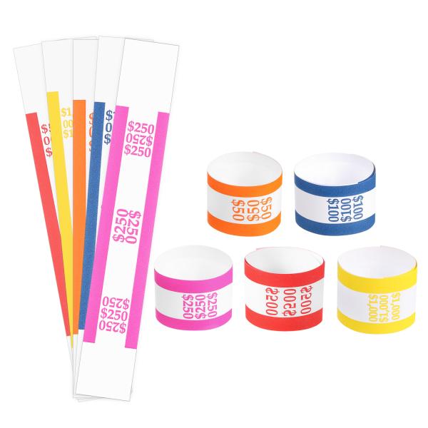 【本商品は海外出荷】お届けは通常20-30日を頂いております。[マネーバンドバンドル] これらの自己粘着式のお金ラッパーの総サイズは125x78mm/4.92x3.07" (L*W)で、パッケージには各35個のオレンジ/ブルー/ピンク/レッ...