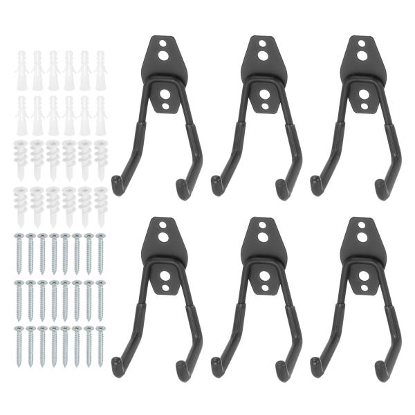 【本商品は海外出荷】お届けは通常20-30日を頂いております。カラー：黒、素材：鉄；ガレージフック：65 x 68 x 110ミリメートル/2.55 x 2.67 x 4.33"（長さ x 幅 x 高さ）；耐荷重：35kg/77ポンド、パッ...