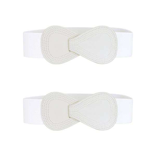 【本商品は海外出荷】お届けは通常20-30日を頂いております。素材: フェイクレザーとゴムバンド、細かいエッジステッチが施されており、柔らかく着心地が良いです。 2個、同じ色、同じサイズ、毎日の服装に簡単に合わせられます。色: 白、黄、ホッ...