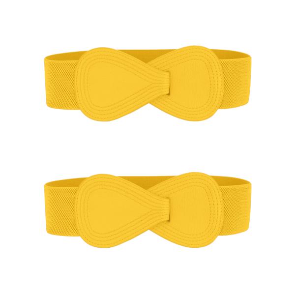 【本商品は海外出荷】お届けは通常20-30日を頂いております。素材: フェイクレザーとゴムバンド、細かいエッジステッチが施されており、柔らかく着心地が良いです。 2個、同じ色、同じサイズ、毎日の服装に簡単に合わせられます。色: 白、黄、ホッ...