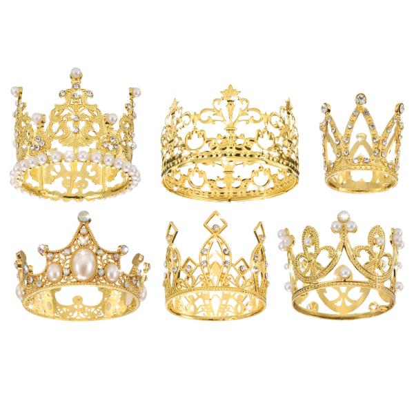 【本商品は海外出荷】お届けは通常20-30日を頂いております。ケーキデコレーションクラウン: 金色スタイルのケーキクラウンが6個入っています。かわいくて絶妙で、さまざまなサイズ、形、スタイルのケーキに適しており、お祝いに独特の美しさをもたら...