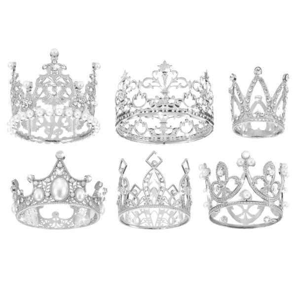 【本商品は海外出荷】お届けは通常20-30日を頂いております。ケーキデコレーションクラウン: シルバースタイルのケーキクラウンが6個入っています。かわいくて絶妙で、さまざまなサイズ、形、スタイルのケーキに適しており、お祝いに独特の美しさをも...