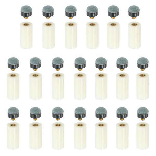 【本商品は海外出荷】お届けは通常20-30日を頂いております。色: グレー; 素材: レザー、プラスチック; サイズ: 35 x 12 mm / 1.4 x 0.47" (高さ*奥行き); 梱包リスト: プールキューチップ20個、プールキュ...