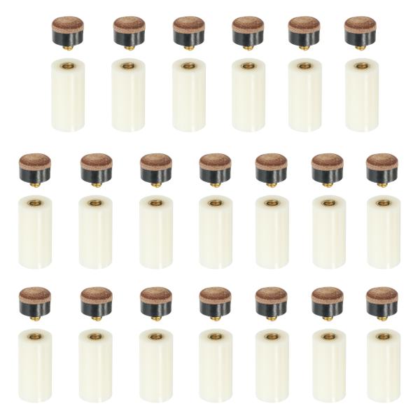 【本商品は海外出荷】お届けは通常20-30日を頂いております。色: 茶色; 素材: レザー、プラスチック; サイズ: 35 x 12 mm / 1.4 x 0.47" (高さ*奥行き); 梱包リスト: プールキューチップ20個、プールキュー...