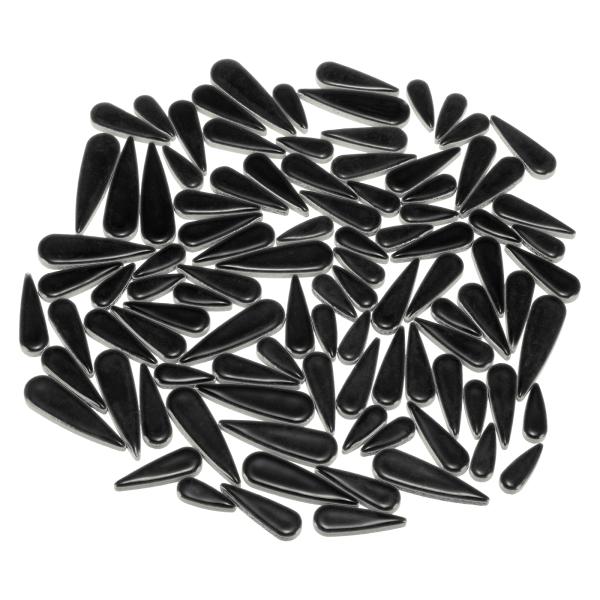 【本商品は海外出荷】お届けは通常20-30日を頂いております。[パラメータ]: カラー: 黒、素材: セラミック、厚さ: 約4mm、大粒サイズ: 約4x1.2cm、中粒サイズ: 約3x1cm、小粒サイズ: 約2.1x0.8cm、パッケージ内...