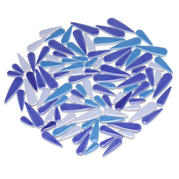 【本商品は海外出荷】お届けは通常20-30日を頂いております。[パラメータ]: 色: ダークブルー/ライトブルー/グレーブルー、素材: セラミック、厚さ: 約4mm、大粒サイズ: 約4x1.2cm、中粒サイズ: 約3x1cm、小粒サイズ: ...