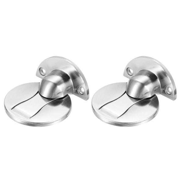 【本商品は海外出荷】お届けは通常20-30日を頂いております。サイズ：カラー：シルバー；素材：亜鉛合金；穴中心間隔：43 mm/1.7"；オリジナルプレート直径：60mm/2.4"；パッケージリスト：見えない磁石ドアストップ2個、ネジ取り付...