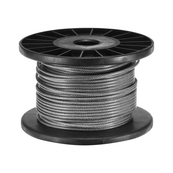 【本商品は海外出荷】お届けは通常20-30日を頂いております。サイズ - ケーブル直径: 3 mm / 1/8"、タイプ: 7x7ストランド、総長: 46m / 150ft。このステンレス鋼ワイヤーロープは柔軟な構造で、さまざまなサイズに簡...