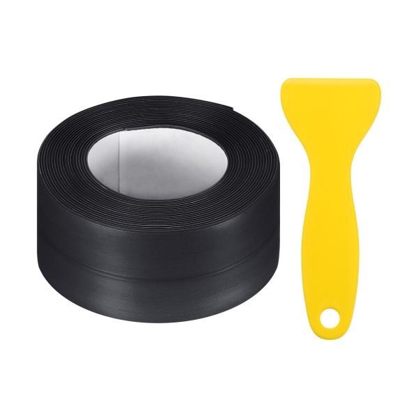 【本商品は海外出荷】お届けは通常20-30日を頂いております。[特徴]: 素材: PVC; カラー: 黒; 寸法: 38mmx5m/ 1.5"x16.4Ft (W*L)[素材]: 防水トイレコーキングテープはPVC製で、長持ちするシーリング...