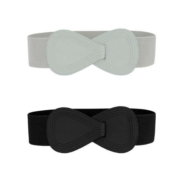 【本商品は海外出荷】お届けは通常20-30日を頂いております。素材: フェイクレザーとゴムバンド、細かいエッジステッチが施されており、柔らかく着心地が良いです。 2個、同じサイズ、異なる色、メインは黒で、毎日の服装に簡単に合わせることができ...