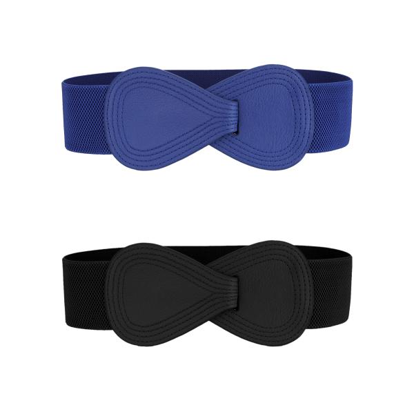 【本商品は海外出荷】お届けは通常20-30日を頂いております。素材: フェイクレザーとゴムバンド、細かいエッジステッチが施されており、柔らかく着心地が良いです。 2個、同じサイズ、異なる色、メインは黒で、毎日の服装に簡単に合わせることができ...