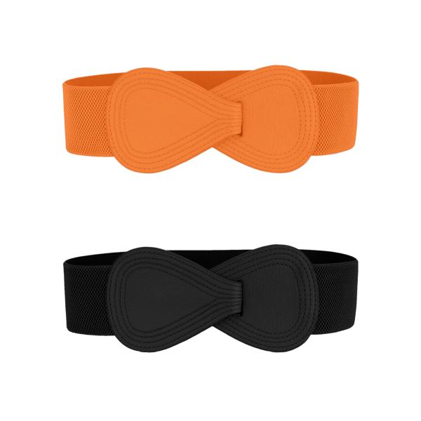 【本商品は海外出荷】お届けは通常20-30日を頂いております。素材: フェイクレザーとゴムバンド、細かいエッジステッチが施されており、柔らかく着心地が良いです。 2個、同じサイズ、異なる色、メインは黒で、毎日の服装に簡単に合わせることができ...