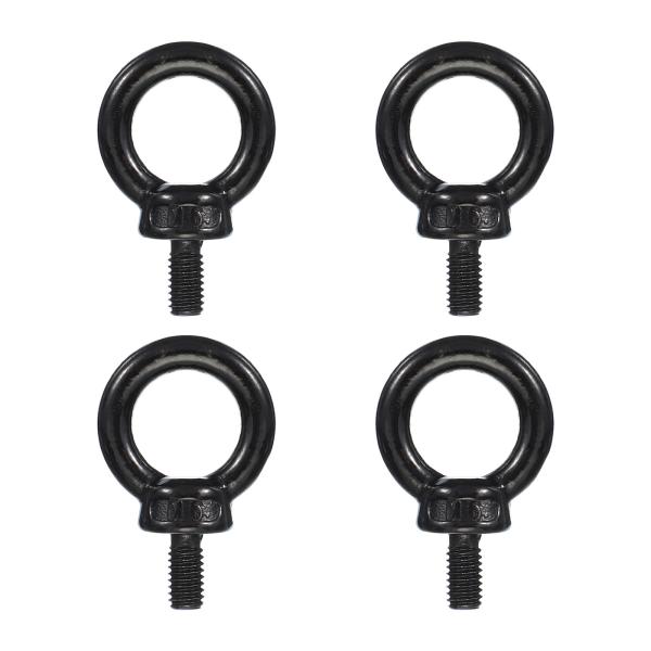 【本商品は海外出荷】お届けは通常20-30日を頂いております。カラー：黒；素材：ステンレス鋼；ねじサイズ：M6x12mm / (1/4"x1/2")；リング直径：16mm / 0.63"；全長：41mm / 1.61"；パッケージリスト：リ...