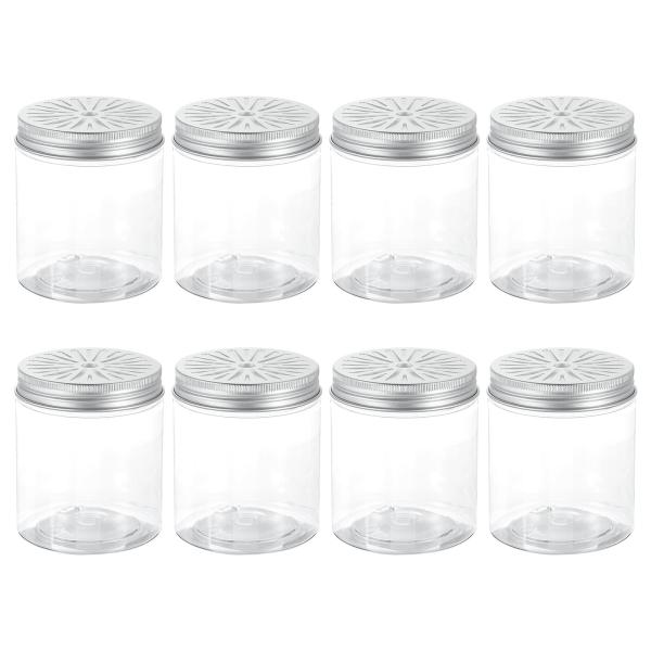 【本商品は海外出荷】お届けは通常20-30日を頂いております。サイズ - 高さ: 83mm；幅: 71mm；内径: 63mm；容量: 8.5oz/250ml；素材: PETアルミニウム；色: シルバー；スタイル: 扇形；8個 x 空のアルミ...
