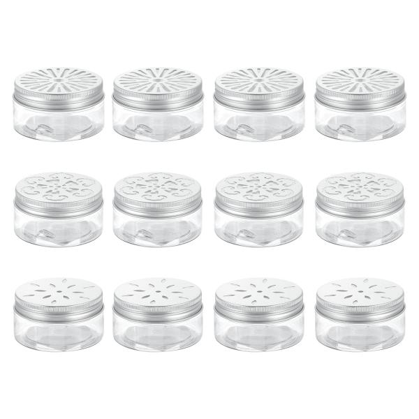 【本商品は海外出荷】お届けは通常20-30日を頂いております。サイズ-高さ：37mm/1.45インチ；幅：71mm；内径：63mm；容量：3oz/80ml；素材：PETアルミニウム；カラー：シルバー；12個x空気清浄機用アルミ製ふた付き容器...