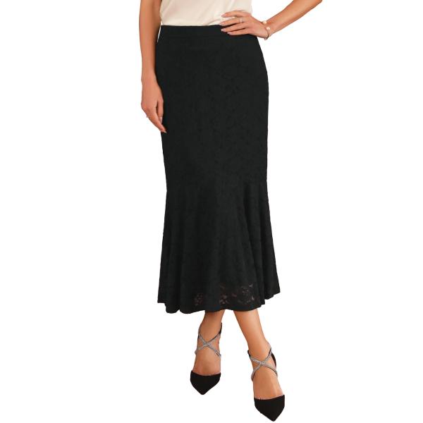 【本商品は海外出荷】お届けは通常20-30日を頂いております。あなたの魅力をアピールする花柄のレースとフィッシュテールのフリル裾が特徴の Womlayout の ミディスカートで、群衆の中で輝くスターになりましょう。Womlayout の優...