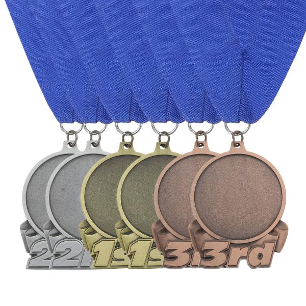 【本商品は海外出荷】お届けは通常20-30日を頂いております。素材：亜鉛合金；メダル寸法：5.8 x 7.8 cm / 2.3 x 3"（縦×横）；梱包リスト：メダル賞6個（各色2個）利点：亜鉛合金素材で作られており、耐食性、酸化に強く、強...