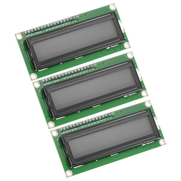 【本商品は海外出荷】お届けは通常20-30日を頂いております。1602 LCDディスプレイモジュールは、2行16文字、合計32文字を表示でき、文字、数字、時計、湿度、温度などを表示するために広く使用されています。パッケージ内容：3xLCDモ...