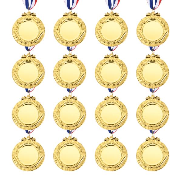 【本商品は海外出荷】お届けは通常20-30日を頂いております。カラー：金色；メダルサイズ：6.5 cm / 2.5"（直径）；梱包リスト：16個 x メダル賞利点：亜鉛合金素材で作られており、耐腐食性、酸化に強く、丈夫です。繊細なデザインで...