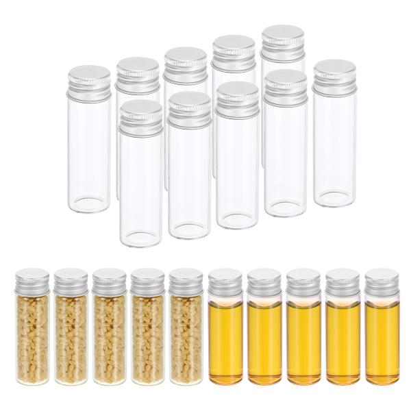 【本商品は海外出荷】お届けは通常20-30日を頂いております。容易な視認性：サンプルバイアルは良い品質の透明ガラスで作られており、内部に保管されている内容物を鮮明に確認できます。漏れ防止ストレージ：バイアルにはアルミ製の蓋、プラスチック製の...