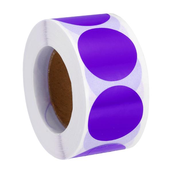 【本商品は海外出荷】お届けは通常20-30日を頂いております。素材：コーテッドペーパー；カラー：パープル；ドット直径：25 mm / 0.98インチ；梱包リスト：カラーコーディングラベル1巻（1巻あたり500枚）耐久性のある素材 - 接着剤...