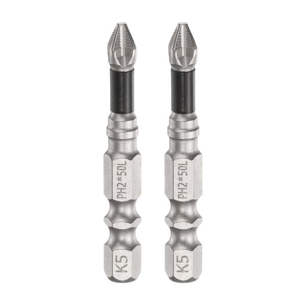 【本商品は海外出荷】お届けは通常20-30日を頂いております。サイズ - フィリップ スヘッドサイズ：PH2；六角シャンクサイズ：1/4"；全長：50mm / 2"；ロッド径：4.4mm / 0.17"；硬度：HRC58-62（安定した硬度...