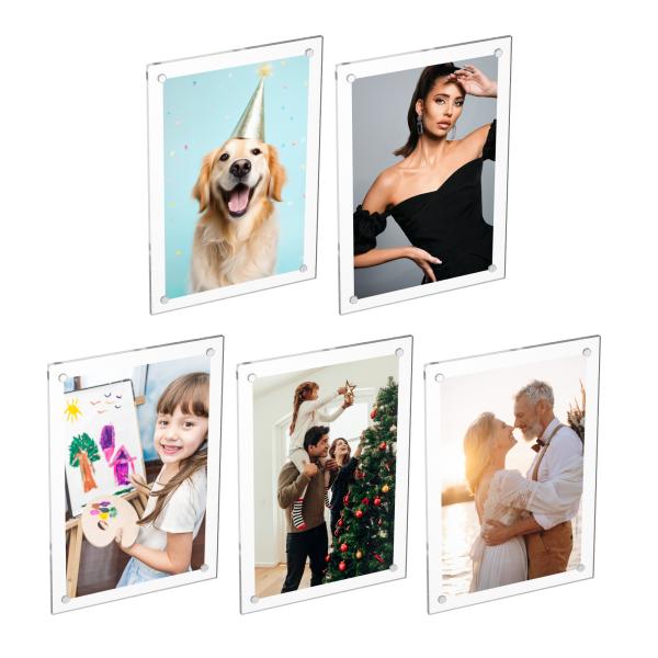 【本商品は海外出荷】お届けは通常20-30日を頂いております。カラー：透明；素材：アクリル；サイズ：130 x 90 x 27mm / 5.12 x 3.54 x 1.06インチ（縦×横×高さ）；梱包リスト：クリアピクチャーディスプレイフ ...