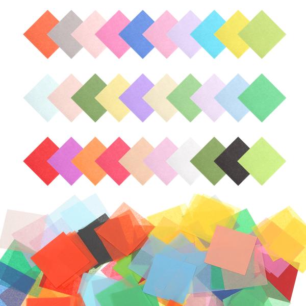 【本商品は海外出荷】お届けは通常20-30日を頂いております。これらのカラー ティッシュ ペーパー スクエアは、耐久性のある柔らかい薄い紙で作られています。この透明な接着テープは、スクラ ップブッキング、紙貼り装飾、コラージュなど、クラフト...