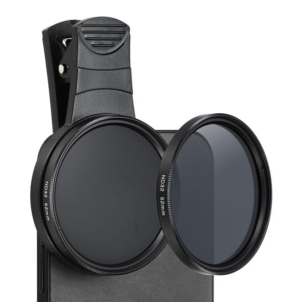 【本商品は海外出荷】お届けは通常20-30日を頂いております。カラー：黒; 材質：航空アルミ、光学ガラス; 直径：52mm/2.05インチ; 高さ：7mm/0.28インチ; クリップサイズ：87.5x55mm/3.44x2.17インチ(縦×...