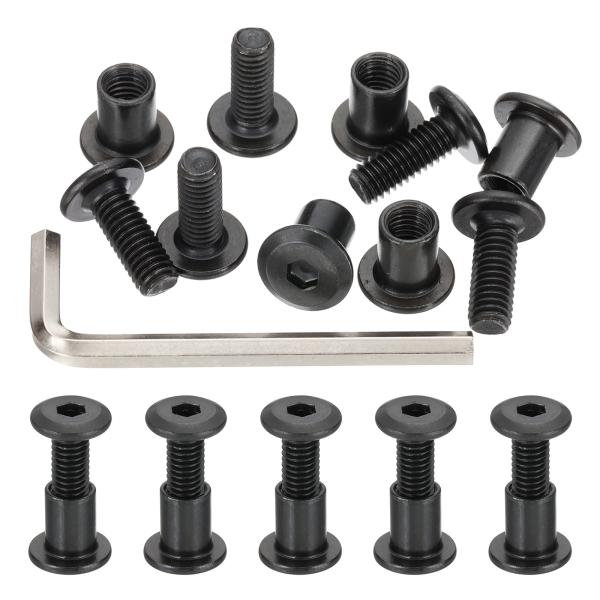 【本商品は海外出荷】お届けは通常20-30日を頂いております。ネジ規格:M6x16mm/六角幅:4mm/頭部幅:12mm/ネジピッチ:1mm/ソケット長さ:10mm/材質:カーボンスチール/同梱内容:ボルトナットキット10組、六角レンチ1個...