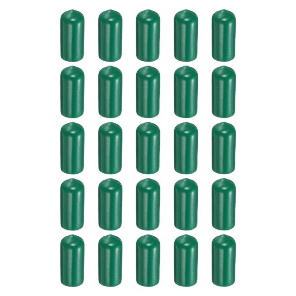 【本商品は海外出荷】お届けは通常20-30日を頂いております。サイズ - ゴムエンドキャップの穴径：10.5mm / 0.41"; 長さ：22mm / 0.9"; カラー：ダーク緑; 梱包リスト：100個 x ゴムエンドキャップ素材 - ス...