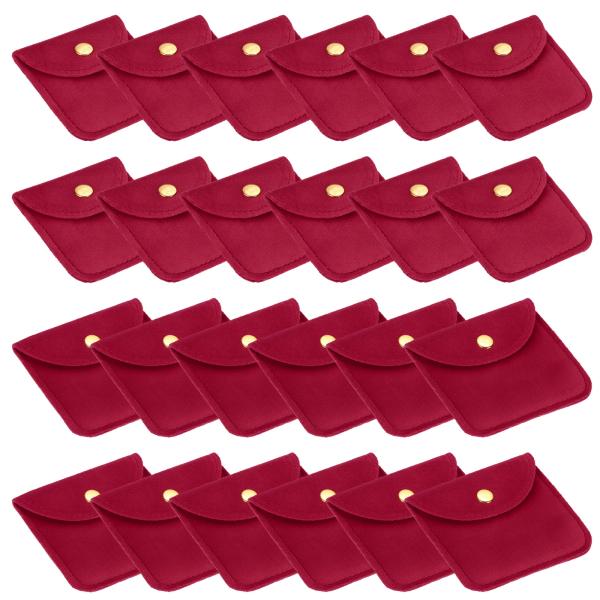 【本商品は海外出荷】お届けは通常20-30日を頂いております。カラー:ローズレッド/素材:ベルベット/サイズ:6.5x6.5cm(2.5x2.5インチ)/8x8cm(3.1x3.1インチ)/内容量:24個柔らかい素材:高級ベルベット製で軽く...