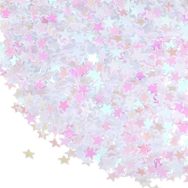 【本商品は海外出荷】お届けは通常20-30日を頂いております。パッケージ＆サイズ：スター型グリッターコンフェッティ1セット（各ピース約3×3 mm/0.12×0.12インチ、総重量約55g/0.12ポンド）が届きます。手作業による計量のため...