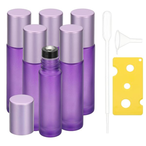 【本商品は海外出荷】お届けは通常20-30日を頂いております。パッケージ内容・サイズ：ガラス製ロールオンボトル6個、ボトルオープナー1個、ファンネル1個、ストロー1本が含まれます。ボトルサイズは8.6 x 2 cm/3.4 x 0.8インチ...