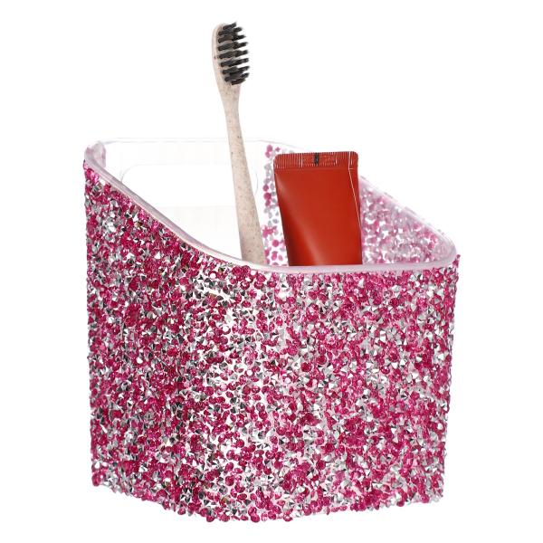 【本商品は海外出荷】お届けは通常20-30日を頂いております。仕様: 素材: A B S、ラインストーン; カラー: ローズレッド; ペン収納ホルダー: ホルダーサイズ: 9.3 x 9.3 x 11cm / 3.66 x 3.66 x 4...