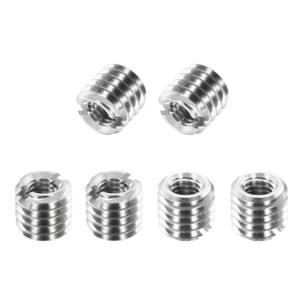 【本商品は海外出荷】お届けは通常20-30日を頂いております。仕様：内径M3x0.5 外径M5x0.8 長さ5mm、材質：316ステンレス鋼、インサート縮小ナット x 6個。硬くて耐摩耗性: これらの縮小ナットは優れた品質の316ステンレス...