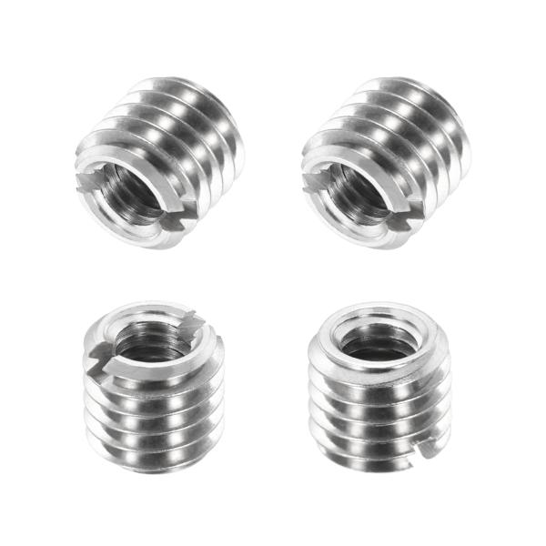 【本商品は海外出荷】お届けは通常20-30日を頂いております。仕様：内径M5x0.8 外径M8x1.25 長さ6mm、材質：316ステンレス鋼、インサート縮小ナット x 4個。硬くて耐摩耗性: これらの縮小ナットは優れた品質の316ステンレ...