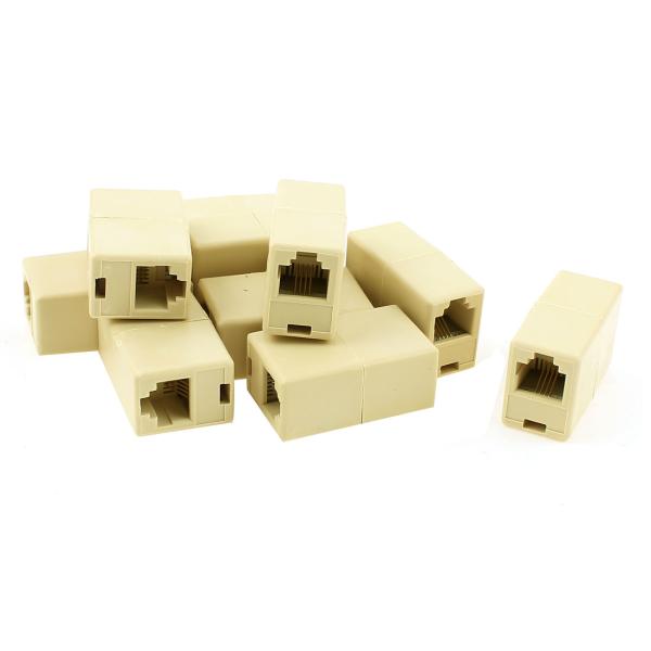 【本商品は海外出荷】お届けは通常20-30日を頂いております。素材：プラスチック　カラー：ベージュサイズ: 36 x 16 x 22mm　タイプ：メスーメス RJ11 (8P4C)製品名： RJ11コネクター　パッケージ: 10 x RJ1...