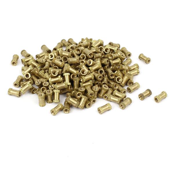 【本商品は海外出荷】お届けは通常20-30日を頂いております。スレッドサイズ：M2;製品名：ローレットナット材質：真鍮; 重量：41gパッケージ内容：ローレットナット200個入り（+/- 2％）;メインカラー：真鍮トーン高さ: 6mm; ピ...