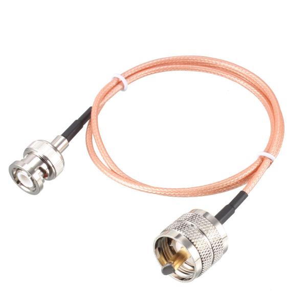 【本商品は海外出荷】お届けは通常20-30日を頂いております。50 OHM UHF（PL259）オスへBNCオスアンテナ無線ケーブルRG316同軸ケーブルニッケルメッキコネクタ本体および金メッキ真鍮コンタクト付きます内部の接続ははんだ付けさ...