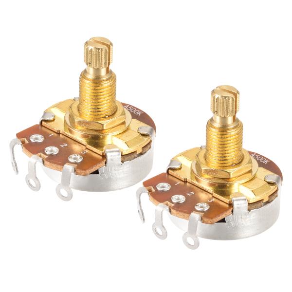 【本商品は海外出荷】お届けは通常20-30日を頂いております。オーディオテーパーポテンショメータは、主にエレキギターとエレクトリックベースの音色または音量を制御するために使用されます。オーディオテーパーポテンショメータのサイズ：A500K、...